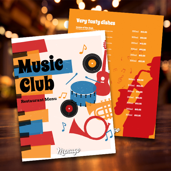 Menugo - Music Club Menu Template