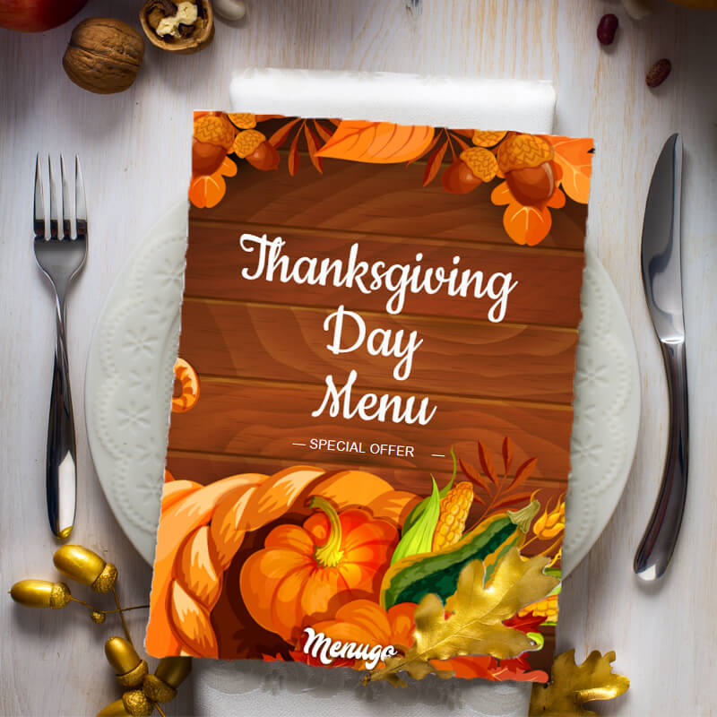 Menugo - Thanksgiving Day Menu Template